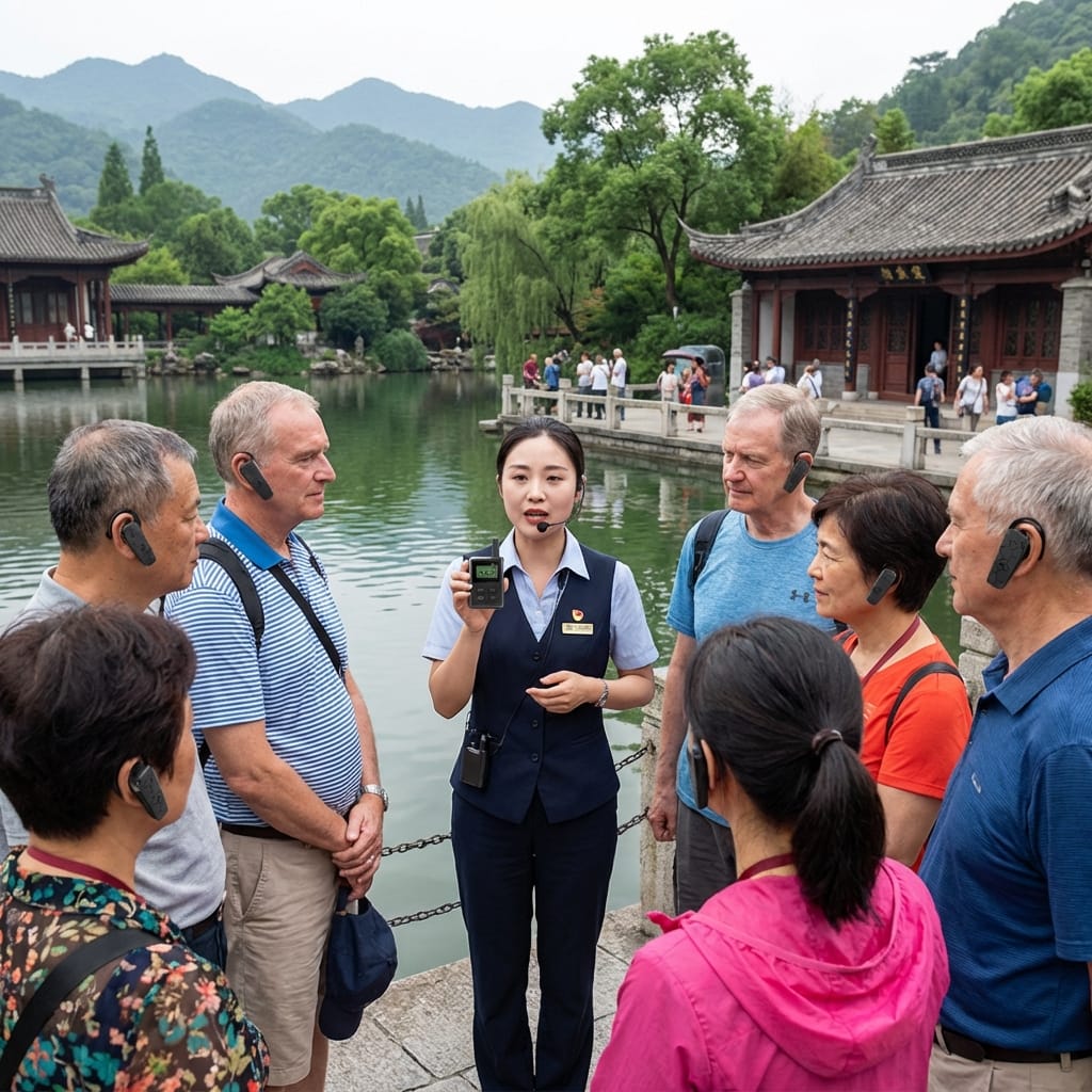 Which wireless tour guide system is suitable for the guide
